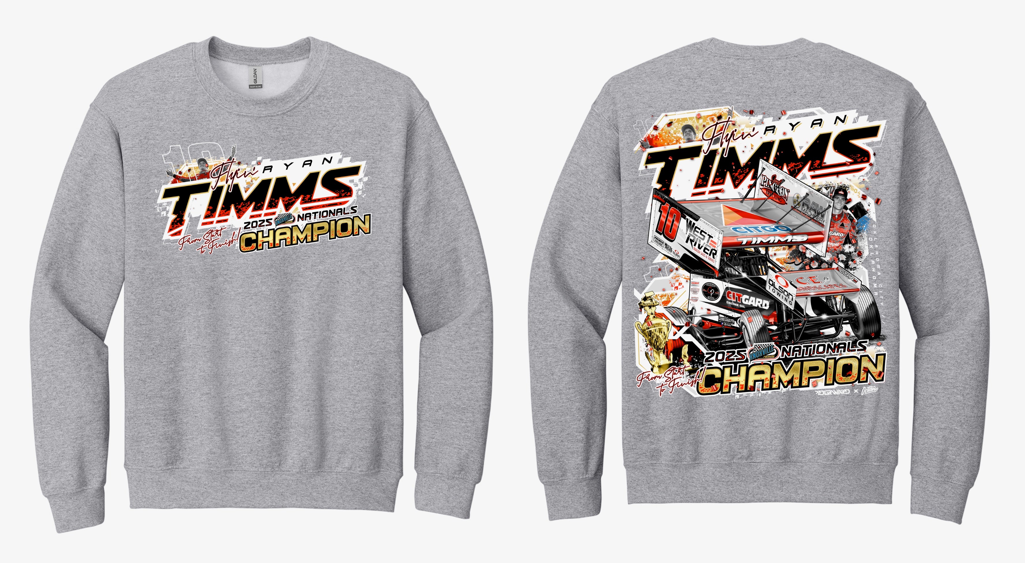 Knoxville Nationals Champion Crewneck - Sport Grey – Ryan Timms Merch