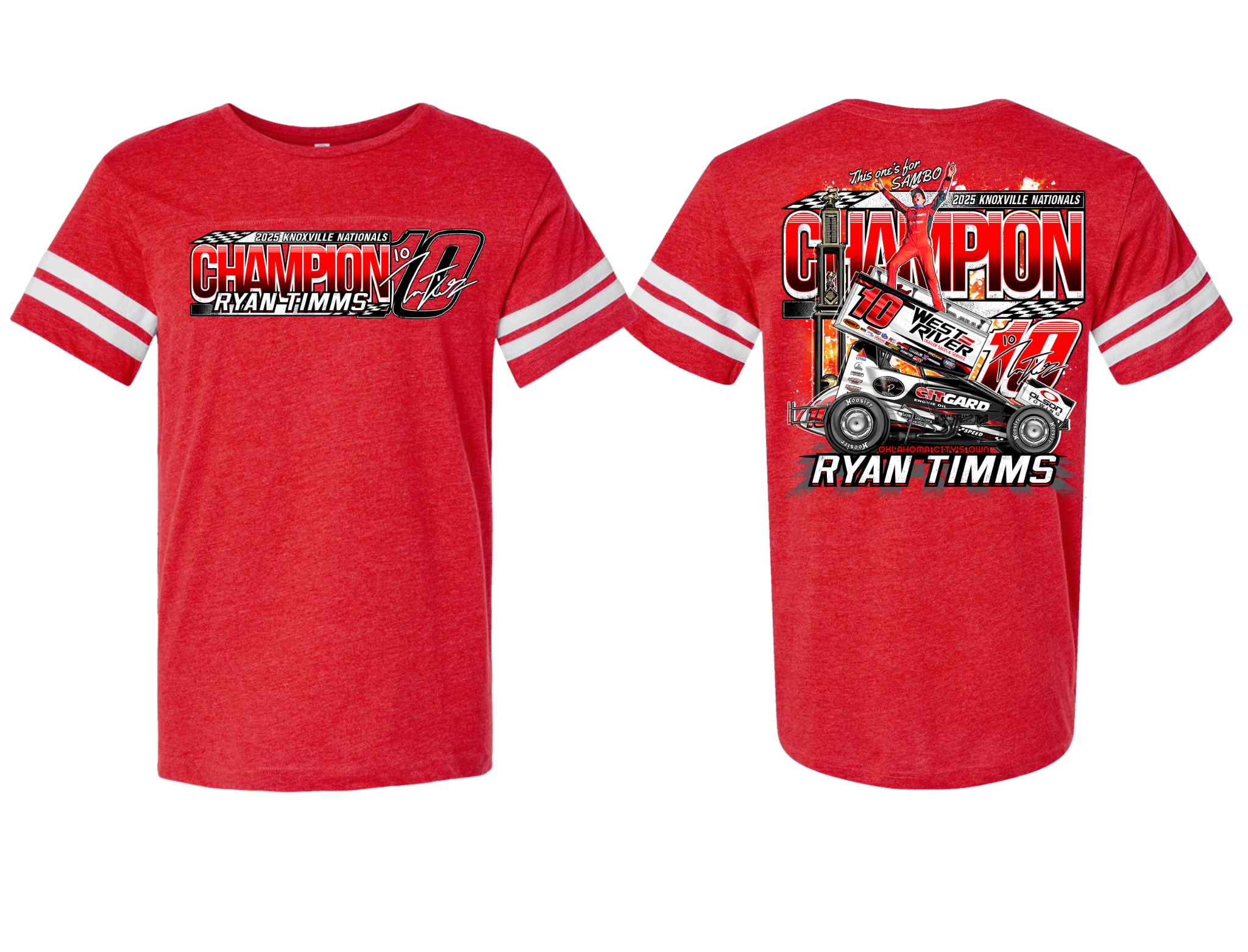 Natty Champ Jersey Tee - Red/White – Ryan Timms Merch